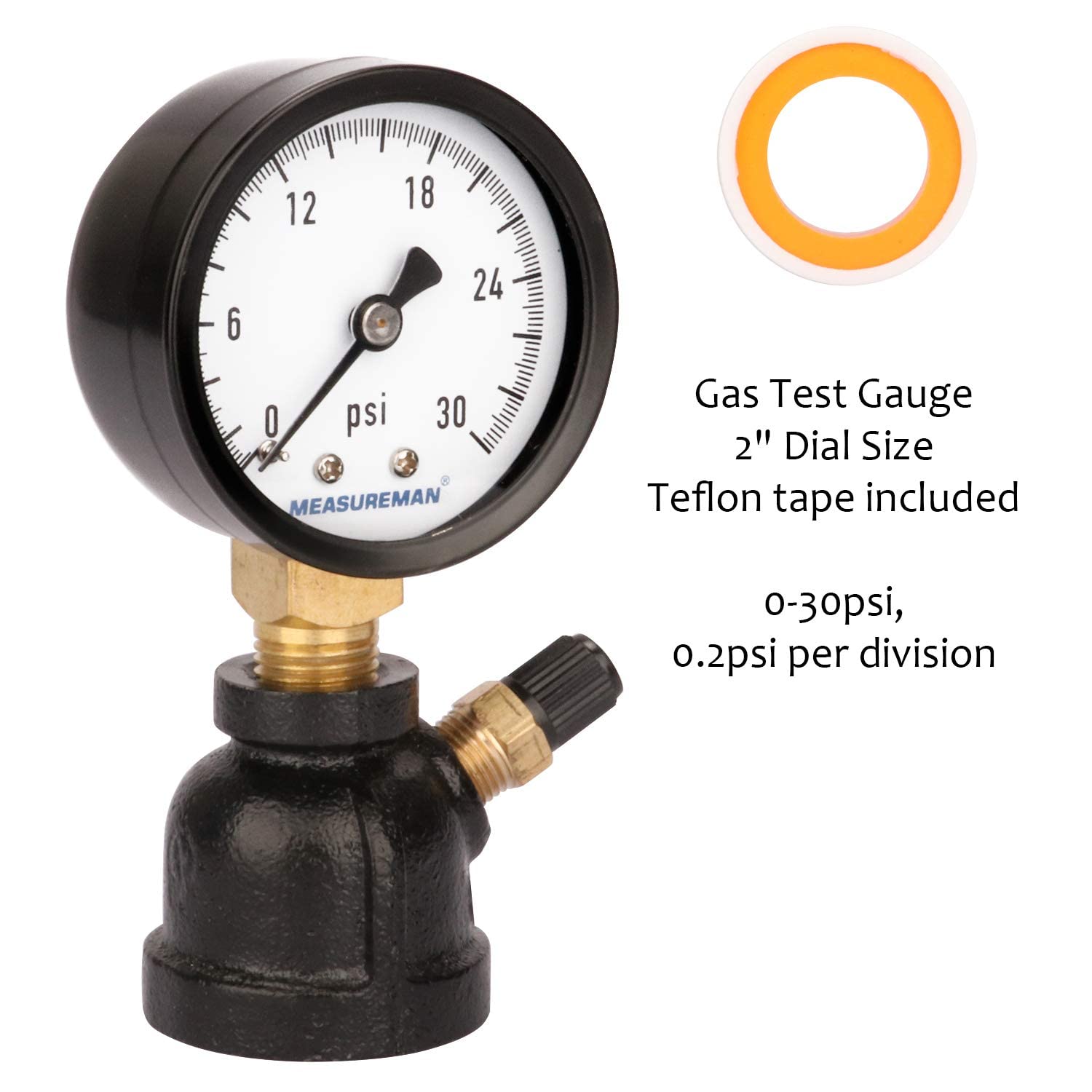 Snapklik.com : MEASUREMAN 2" Forged Steel Gas Pressure Test Gauge Assembly