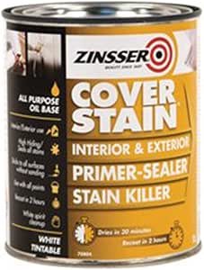 Zinsser Cover Stain Primer & Sealer 1Ltr : Amazon.co.uk: DIY & Tools