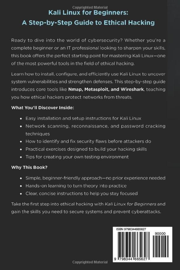 Kali Linux for Beginners: A Step-by-Step Guide to Ethical Hacking Manual