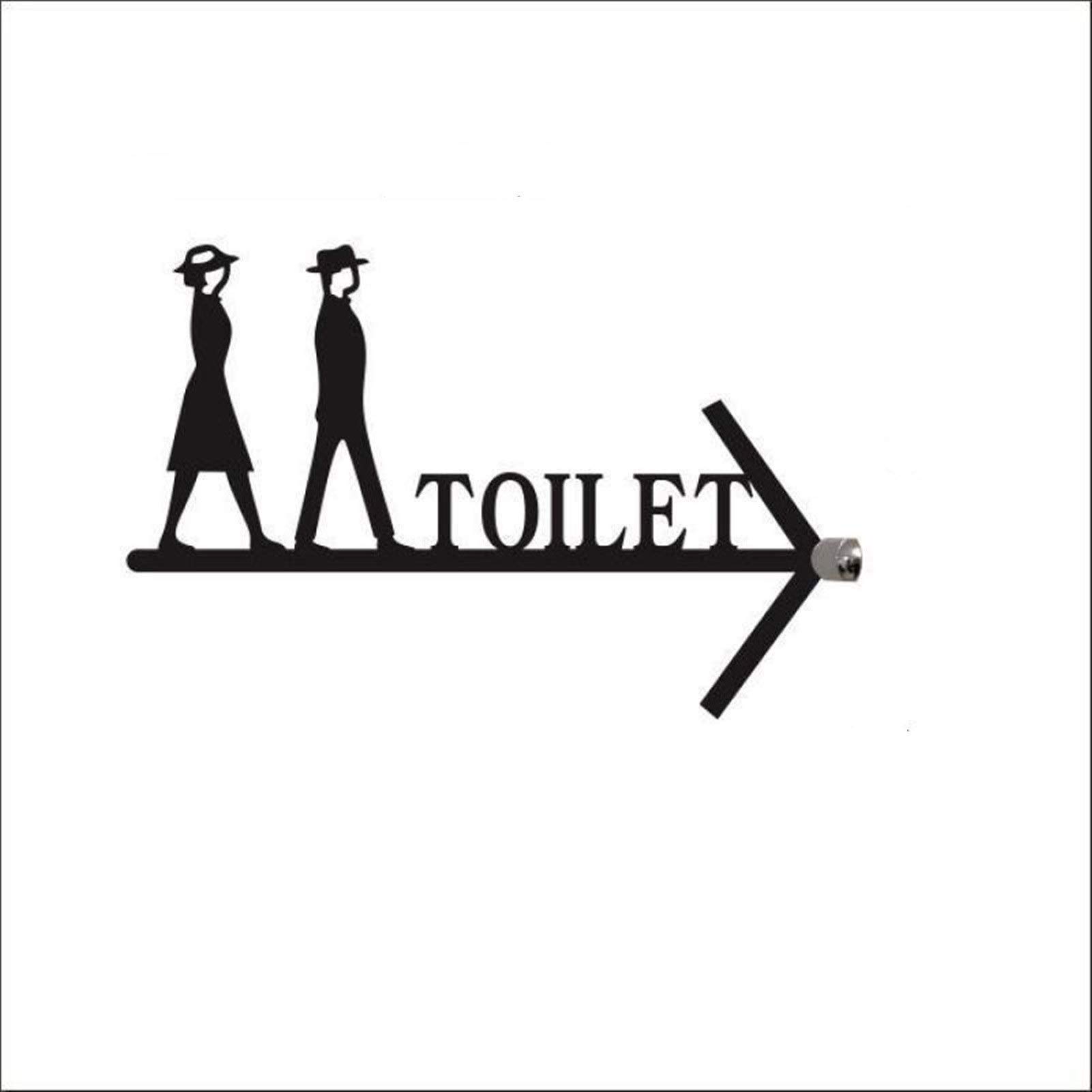 Buy Bathroom Door Sign Wc Letters WITH ARROWS -Door sign set for ...
