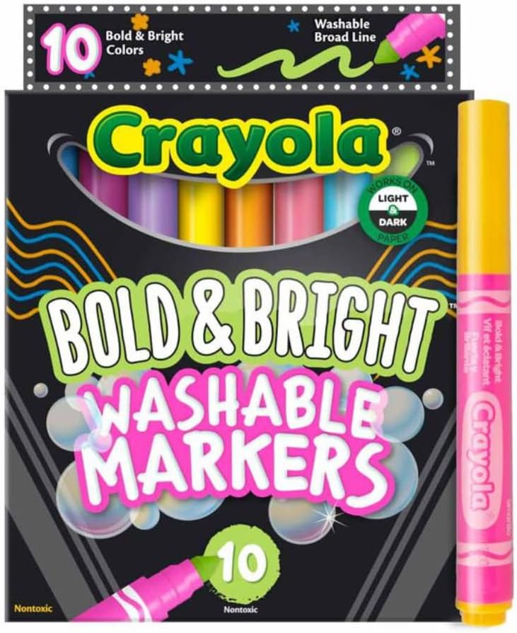 Amazon.com: Crayola - Broad Line Marker | Bold & Bright - 10 count