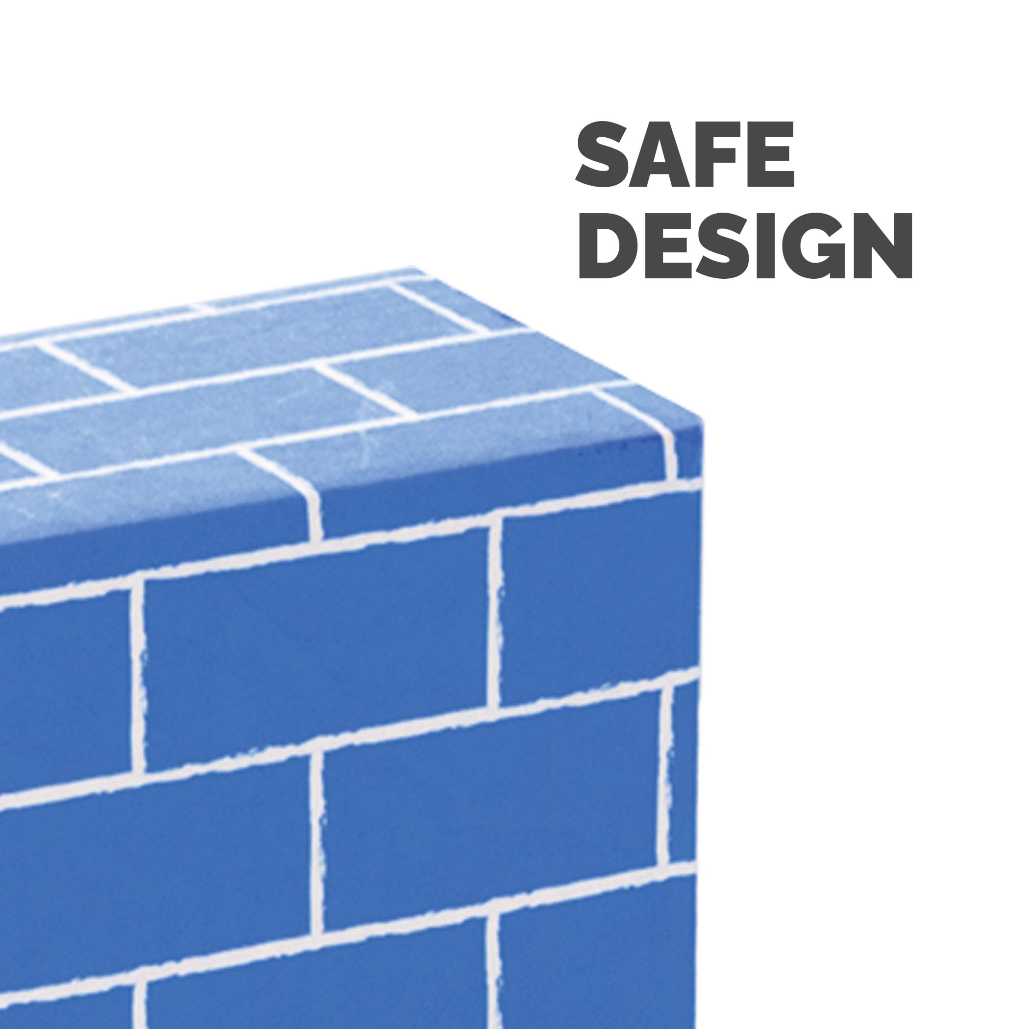 Cardboard Play Blocks Blue URBNLIVING 31cm Height 6pc Foldable Fabric