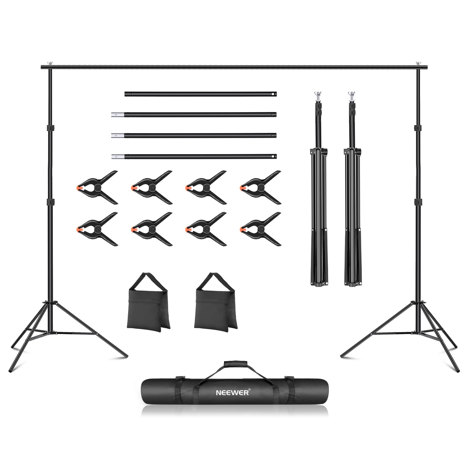 Amazon.com : Neewer Backdrop Stand 10ft x 7ft, Adjustable Photo Studio ...