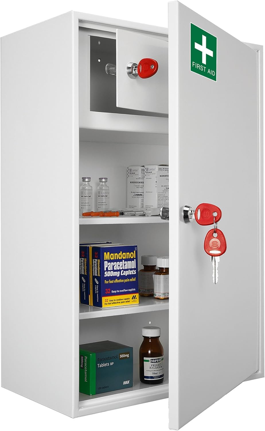 Safe Industrial Medical Cabinet - Medication Cabinet Key Lock Safe with ...