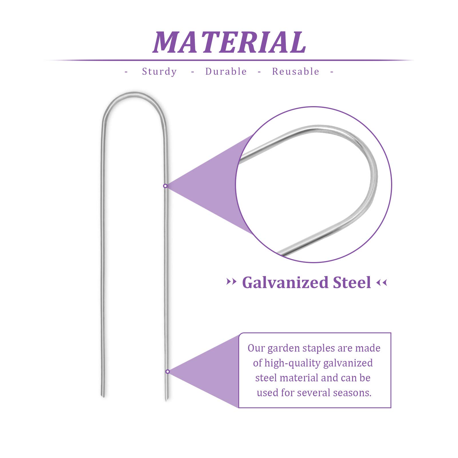 Snapklik.com : 120 Packs Garden Stakes 6 Inches 12 Gauge Heavy Duty ...