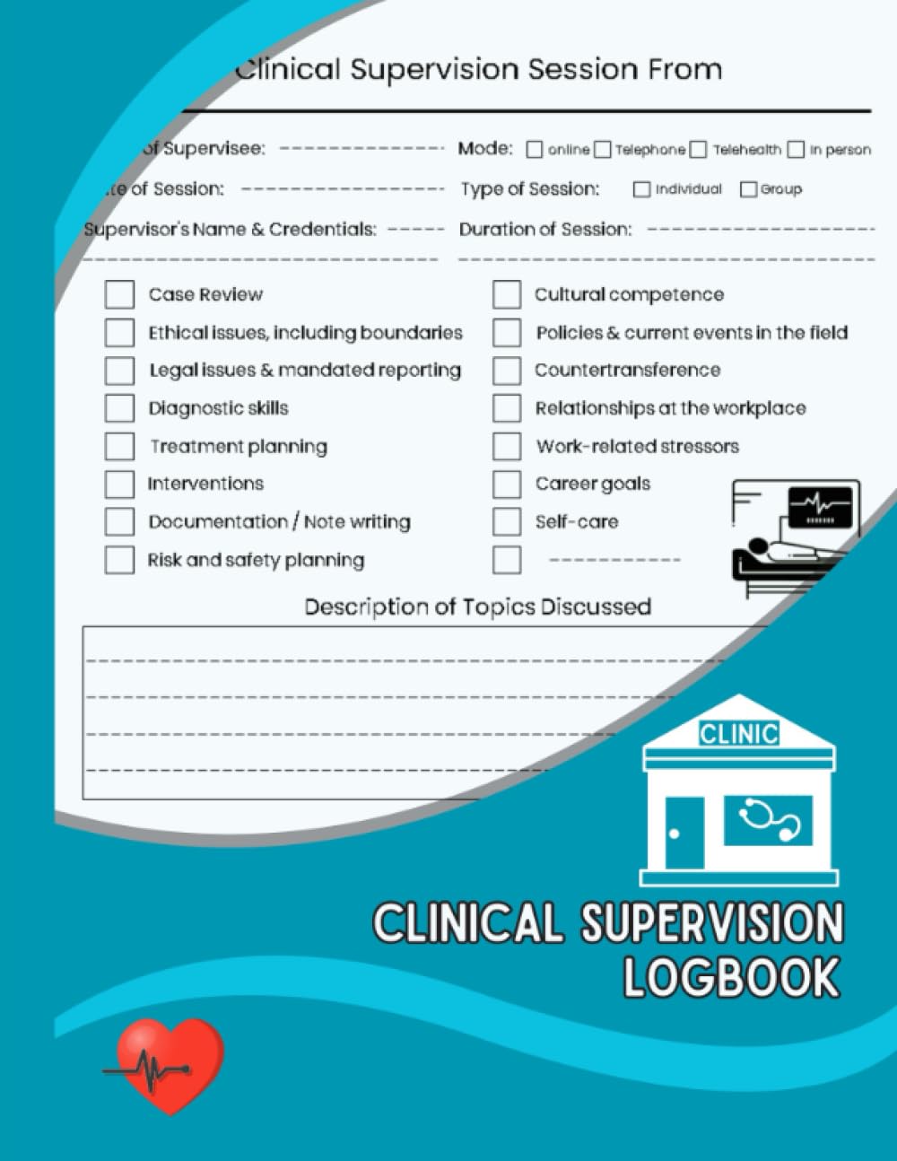 Clinical Supervision Logbook: Logbook for Therapists and Counselors ...