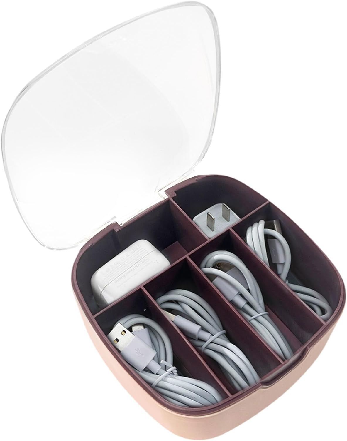 Amazon.com: Portable Travel Plastic Cable Management Box,Data Cable ...