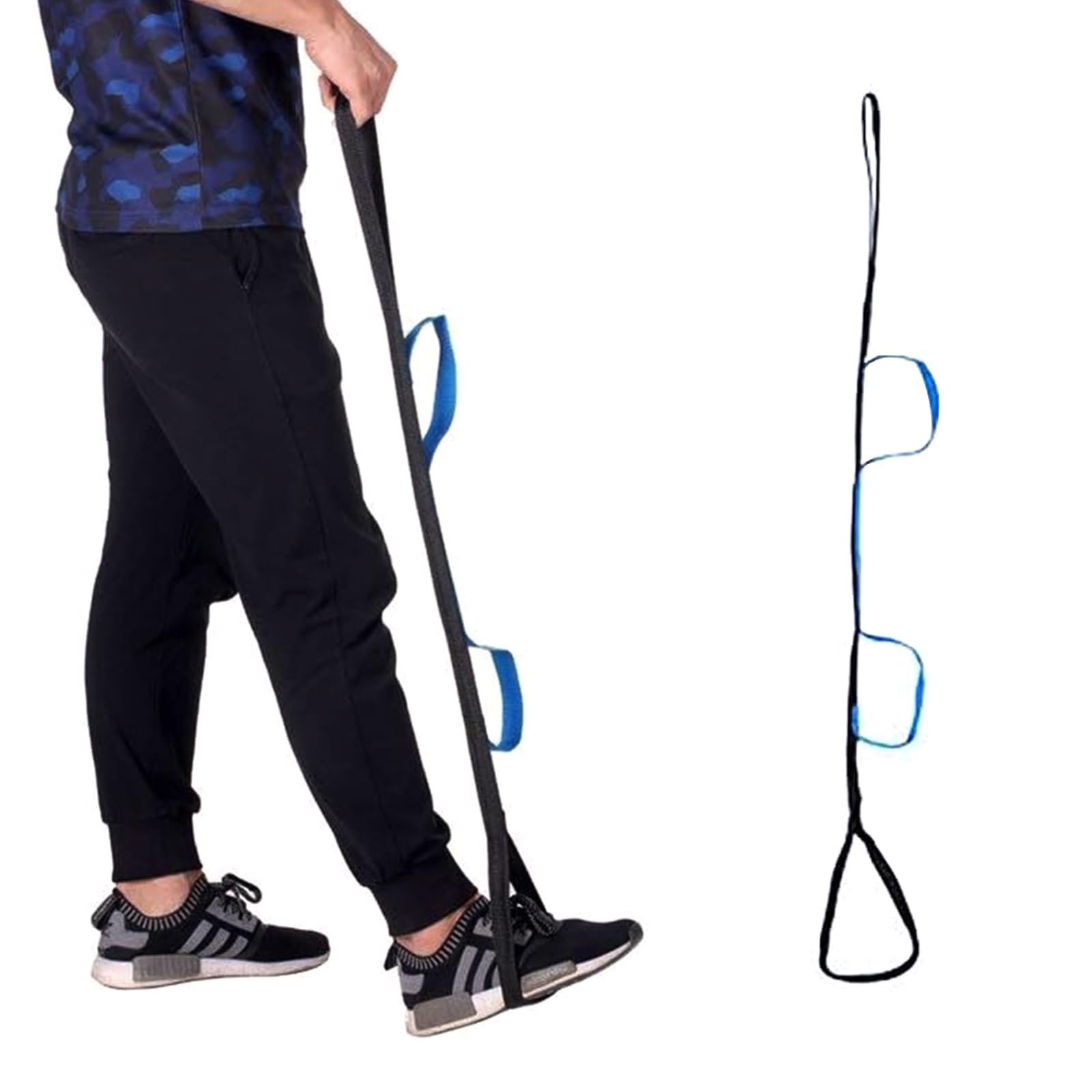 40′ Long Leg Lifter Strap with Handgrips and Feet Loop Rigid Leg Lifter ...