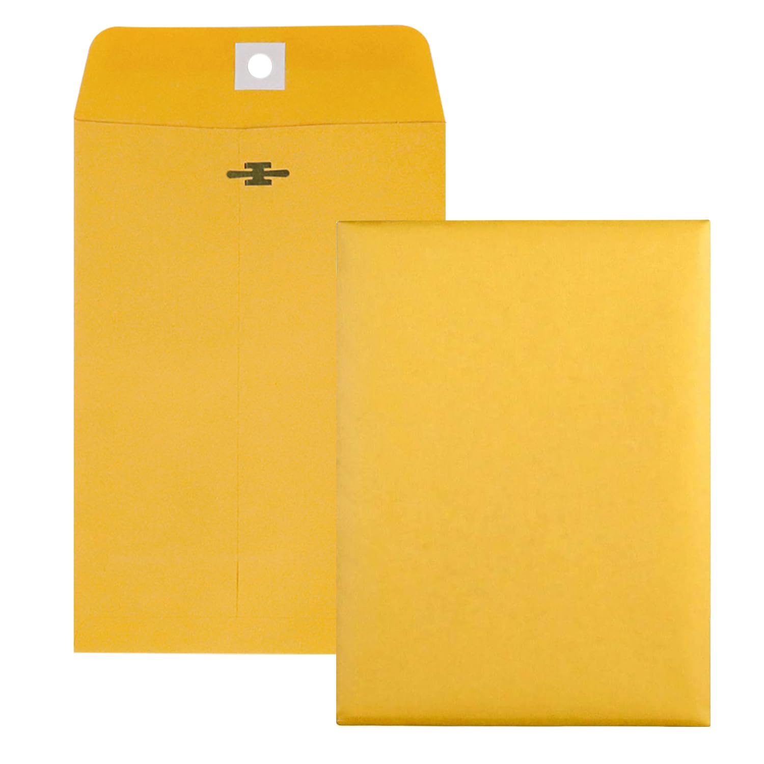 Amazon.com : 6” x 9” Clasp Envelopes with Gummed Seal Brown Kraft ...