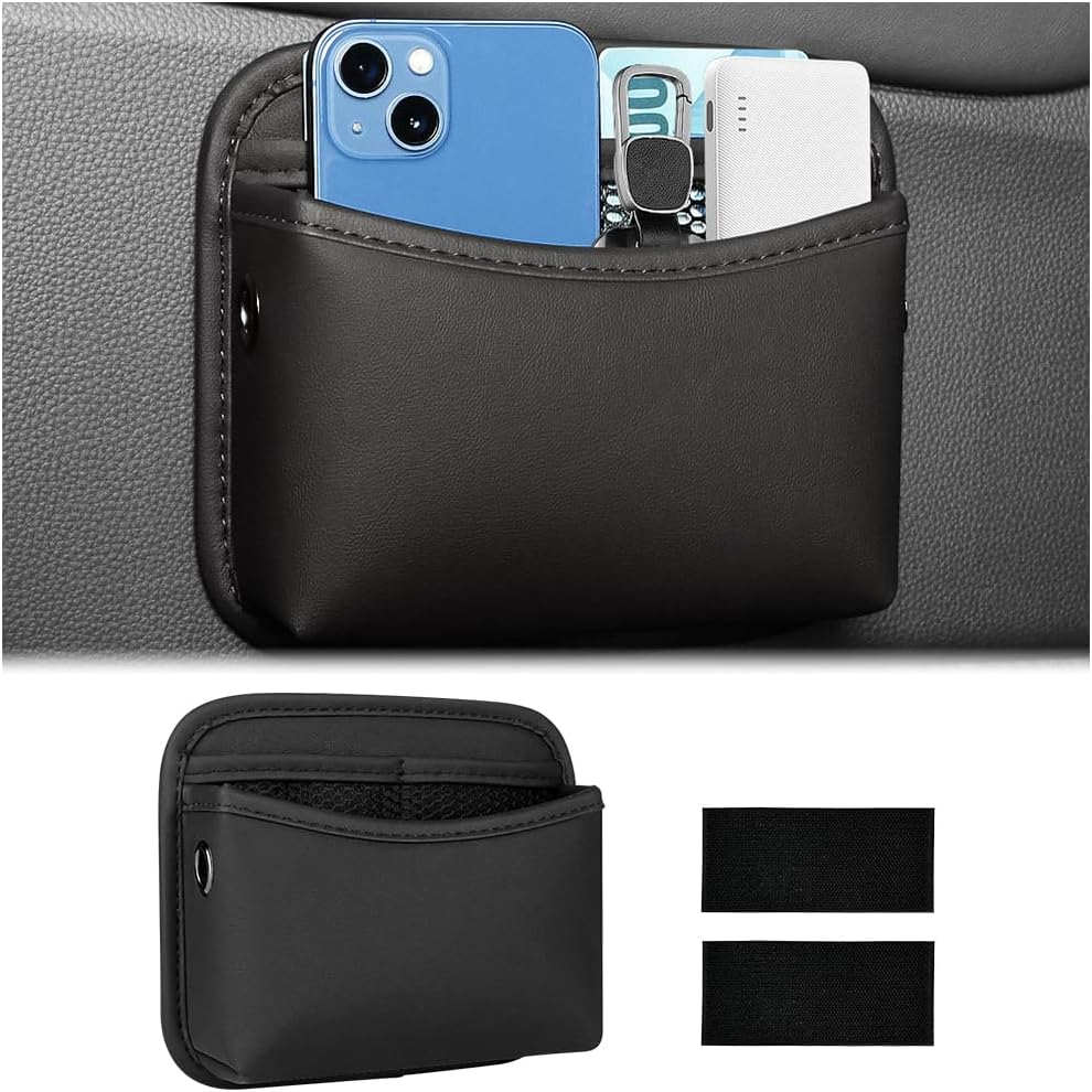 Amazon.com: YAKEFLY Car Seat Side Pocket Organizer,PU Leather Storage ...