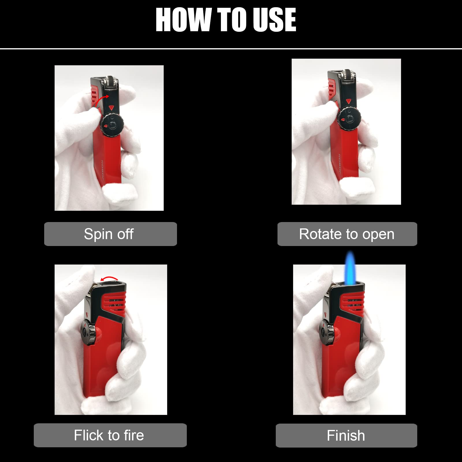 Snapklik.com : JOBON MINI Flint Torch Lighter, Adjustable Continuous ...