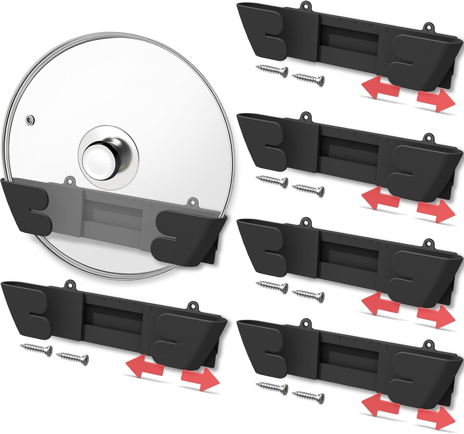 Amazon.com - Gosuny Adjustable Universal Pot Lid Holder Organizer for ...