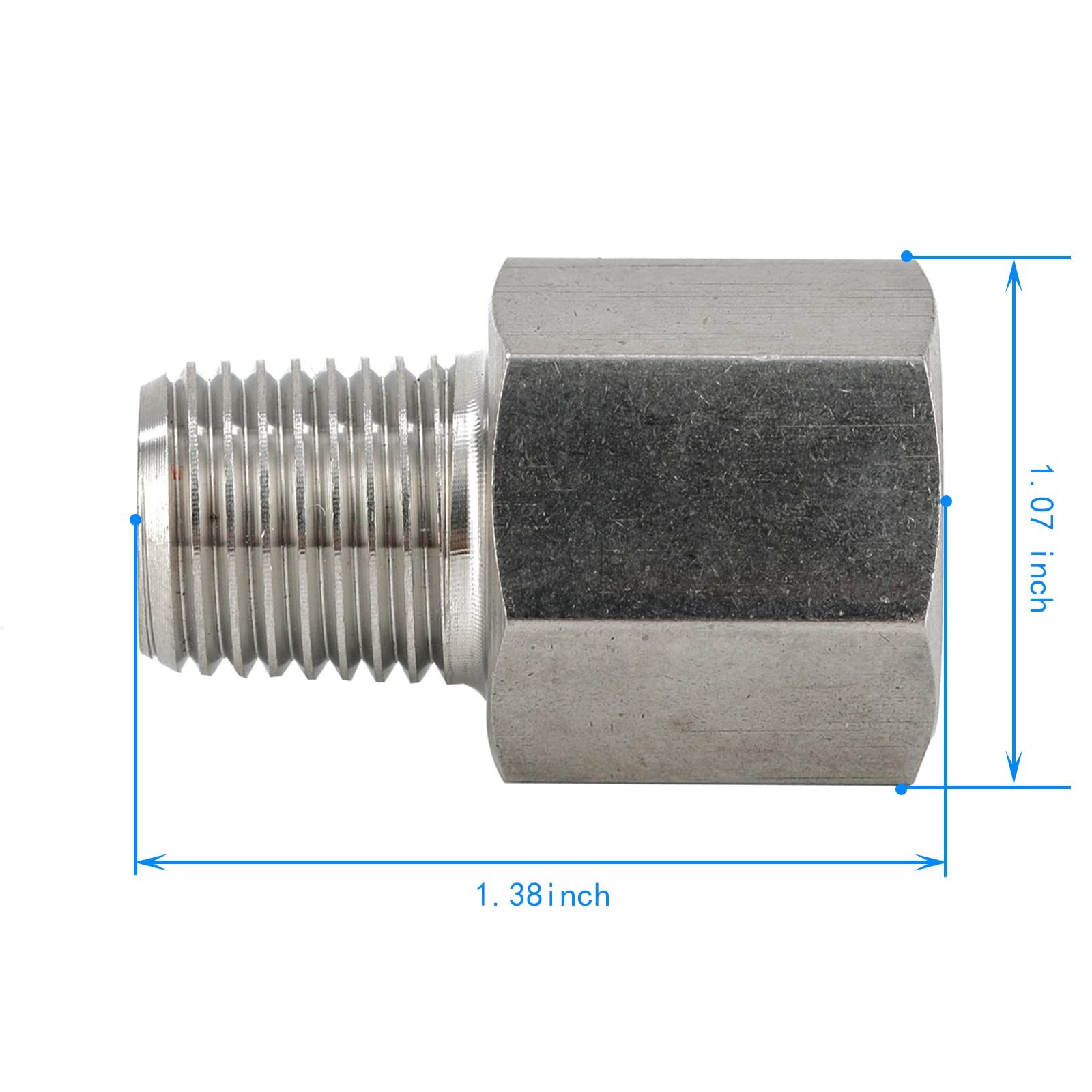 Snapklik.com : Metalwork 304 Stainless Steel Pipe Fitting, 1/2" NPT ...