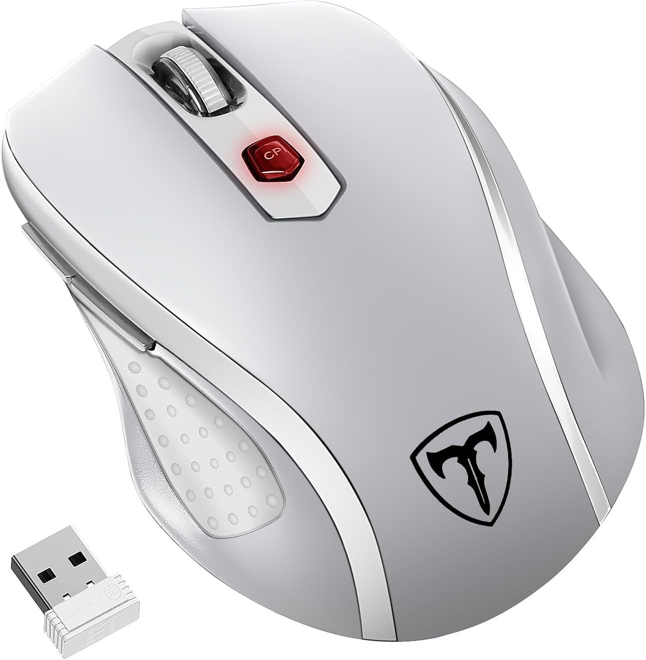 TERPORT F20 Mouse Inalámbrico, Mouse Ergonómico de 2.4G con 5 Niveles ...