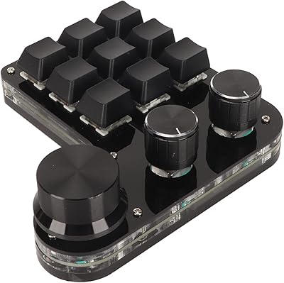Annadue OSU Gaming Keypad, DIY Programmable Macro Pad, Mechanical Gaming Keyboard, 12 Buttons, 2 ...