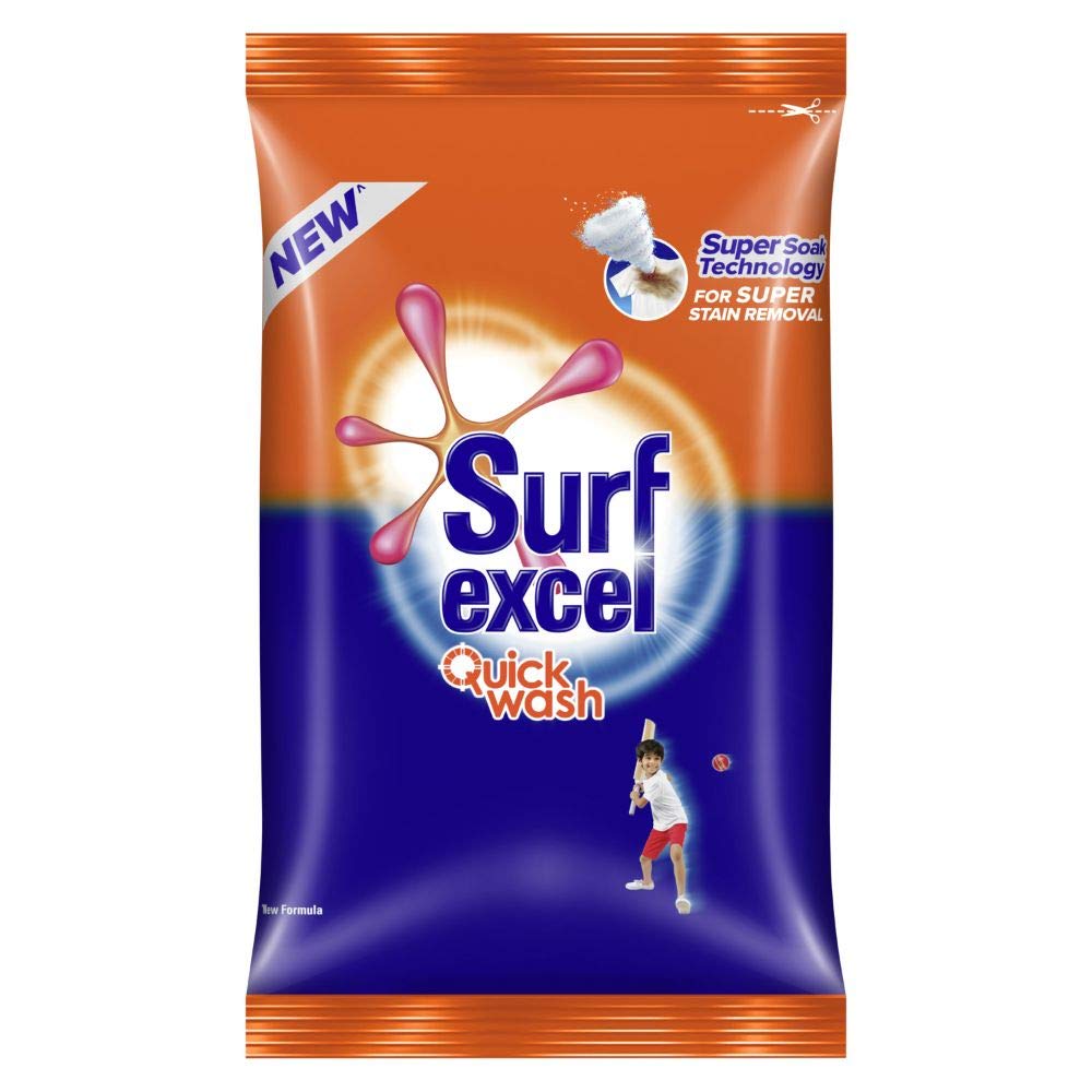 Buy Surf Excel Quick Wash Detergent Powder 2 kg, Washing Powder with ...
