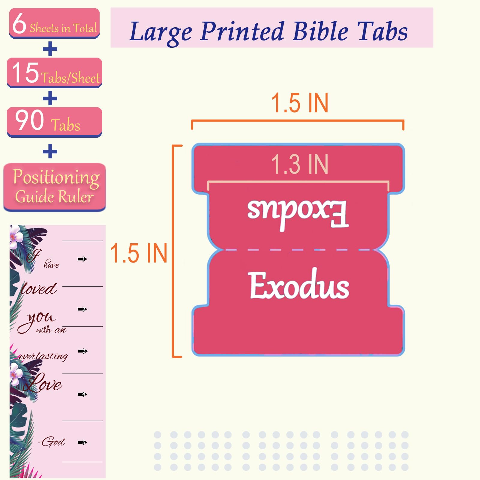 Snapklik.com : Bible Tabs, Large Print Laminated Bible Tabs For Women ...