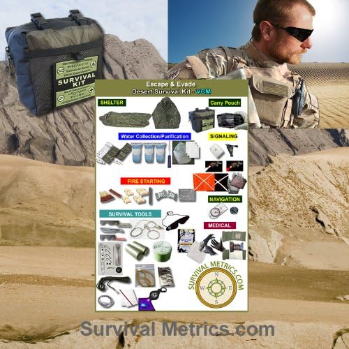 Escape & Evade® Desert Survival Kit - Tactical/Military (VCM) : Amazon ...