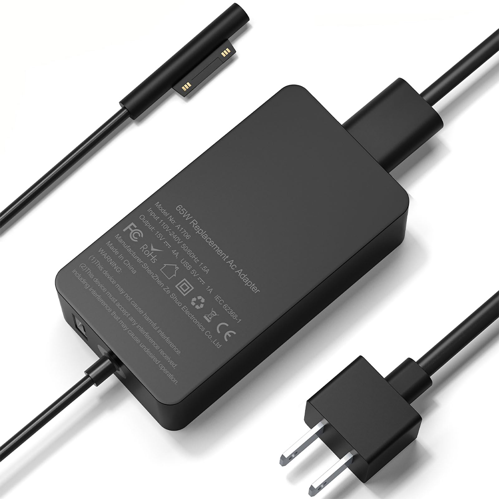 Amazon.com: Surface Pro Charger, 65W 15V 4A Power Supply AC Adapter ...