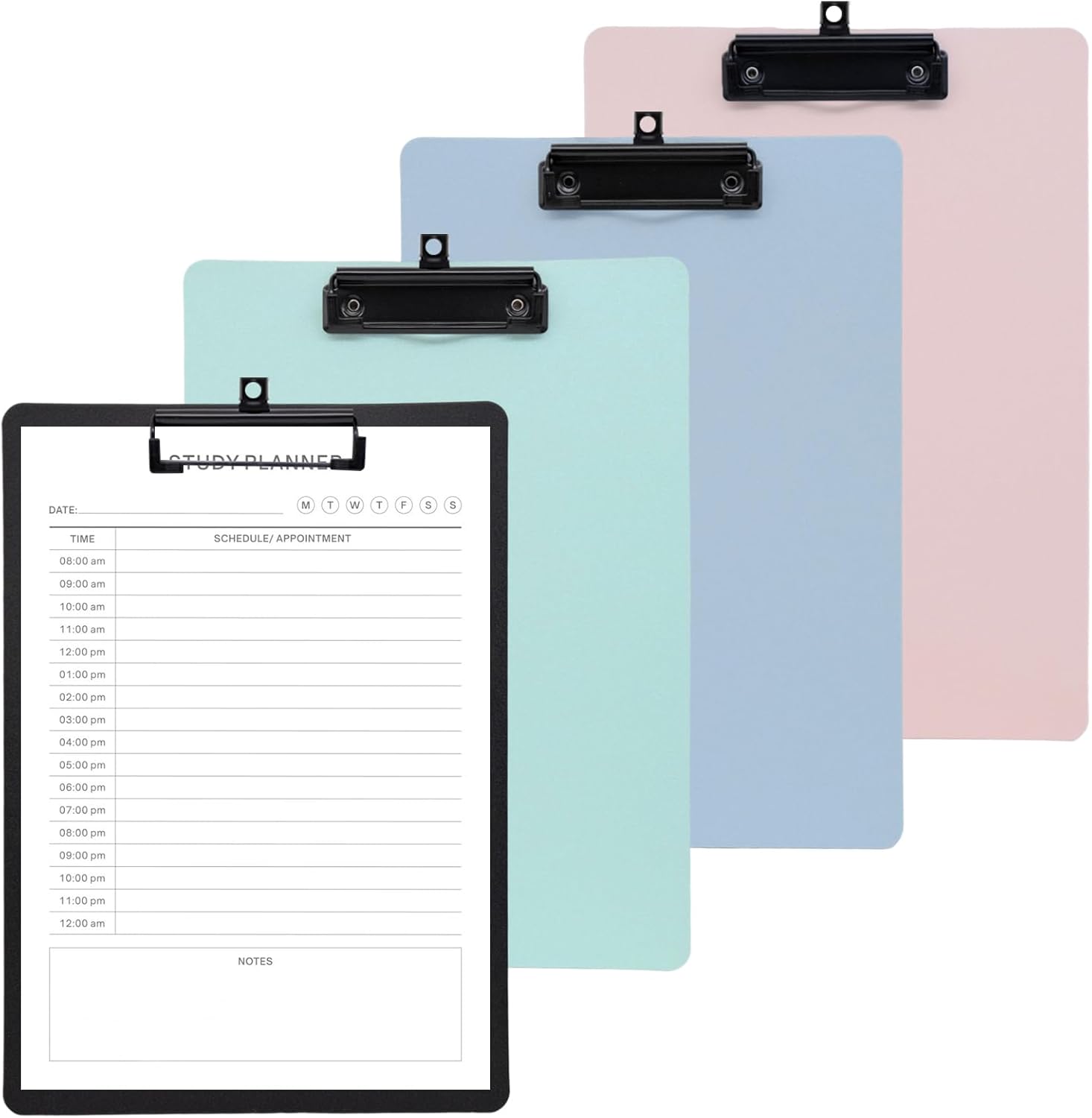 FORYNXHWIN 4Pcs Plastic Clipboard - 3mm Thick A4 Colored Clipboards ...