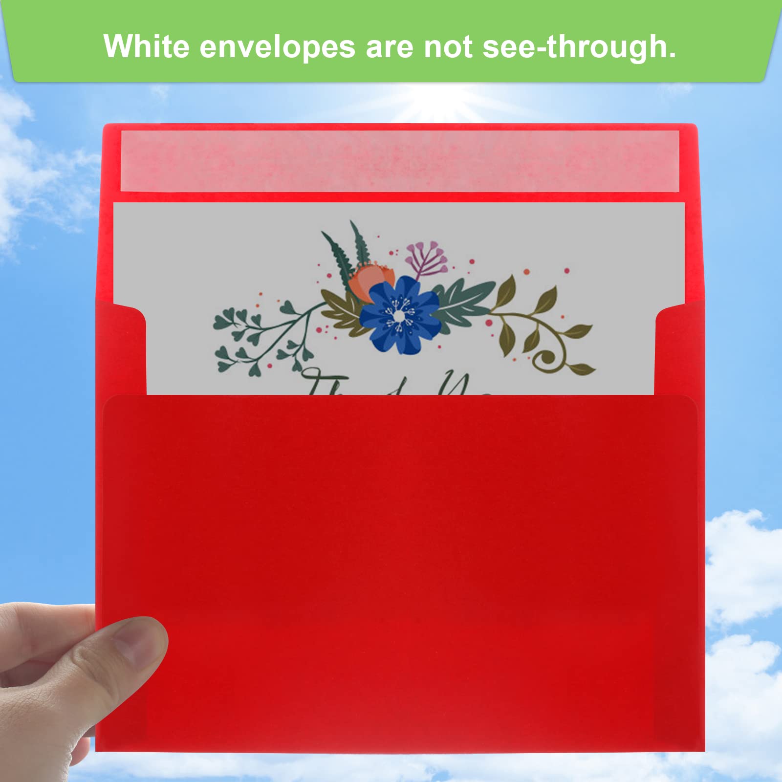 Snapklik.com : 50 Packs 5x7 Envelopes, A7 5x7 Envelopes For Invitations ...