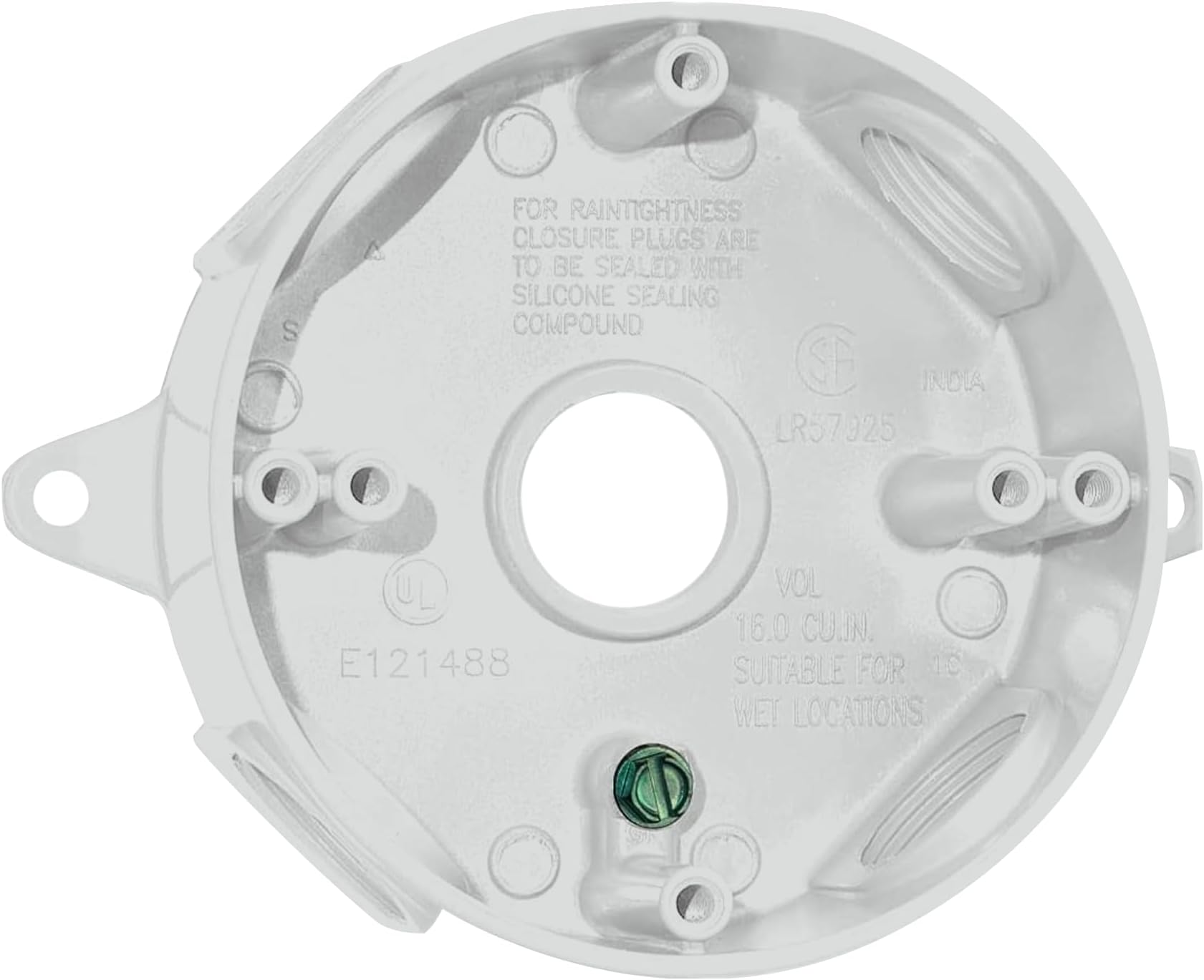 Hubbell-Bell 5361-7 4'' Round Weatherproof Splice Box, Gray ...