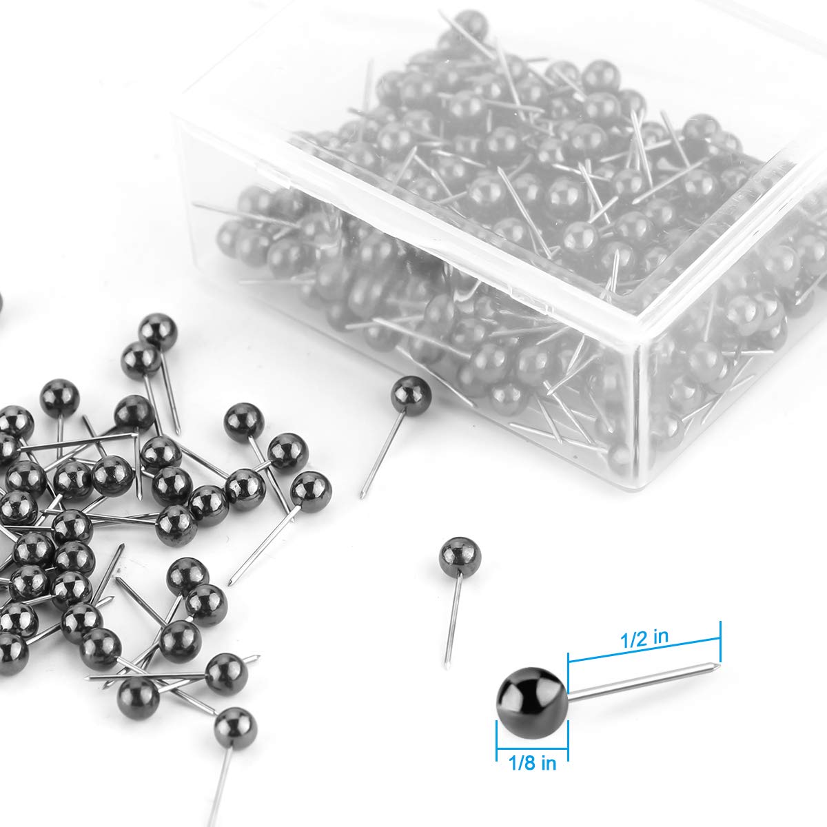 Snapklik.com : Yalis Push Pins Map Tacks 1/8-Inch Retro Metallic Color ...