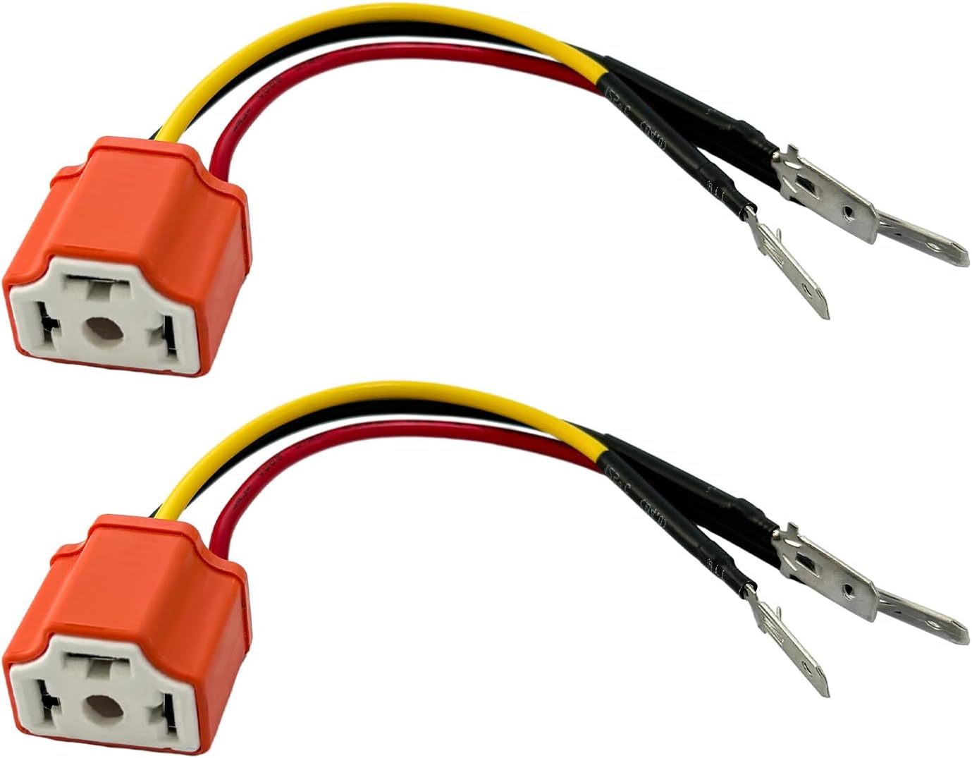 Amazon.com: 2PCS H4 Wiring Harness Headlight Connector, 3 Wire Way Male ...