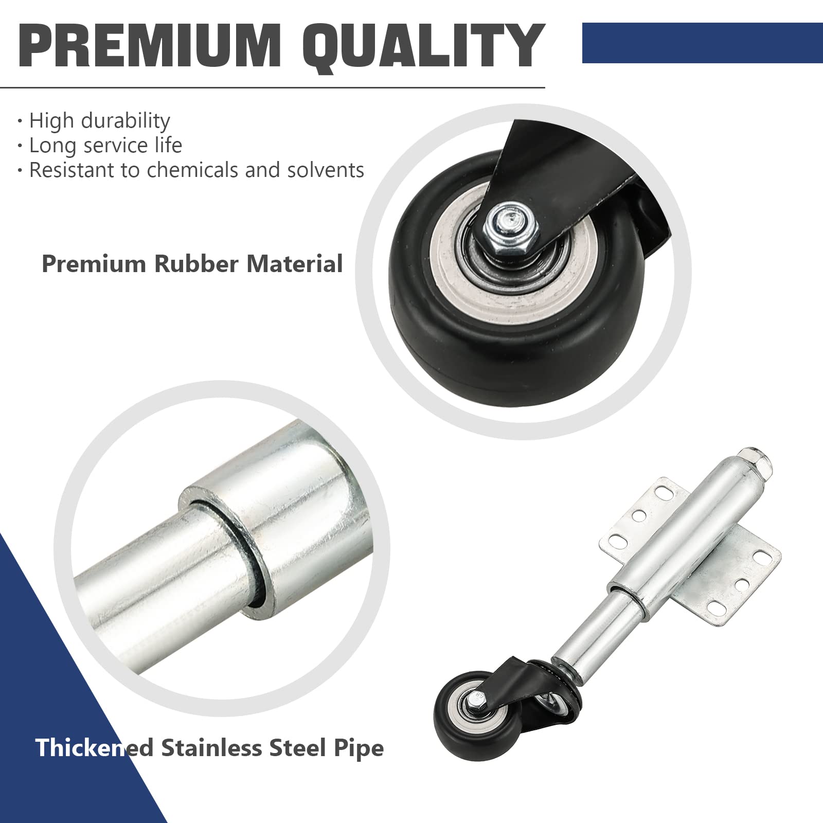 Snapklik.com : DASBET 2" Spring Loaded Heavy Duty Swivel Caster Wheel ...