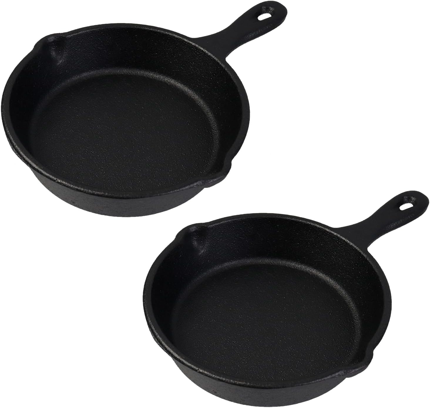 Amazon.com: Geesatis 2 Pcs Mini Cast Iron Skillet Small Skillets Frying ...