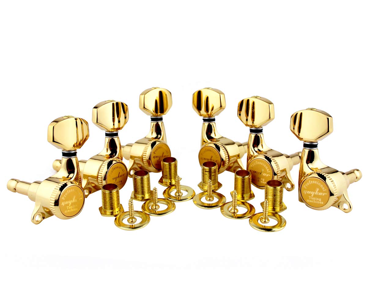 Amazon.com: Guyker Guitar Locking Tuners (3L + 3R Handed) - 1:18 Ratio ...