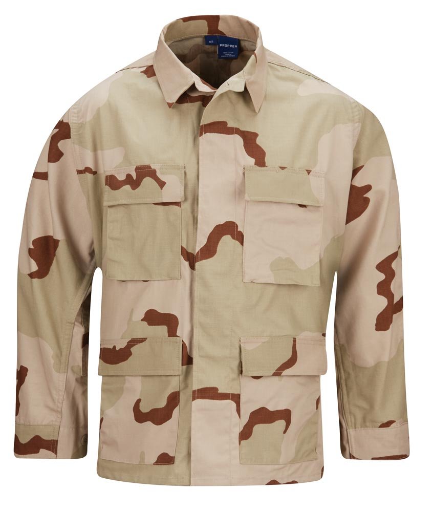 Amazon.com: Propper Men's F545455-Men's BDU Coat, 3-Color Desert, Small ...
