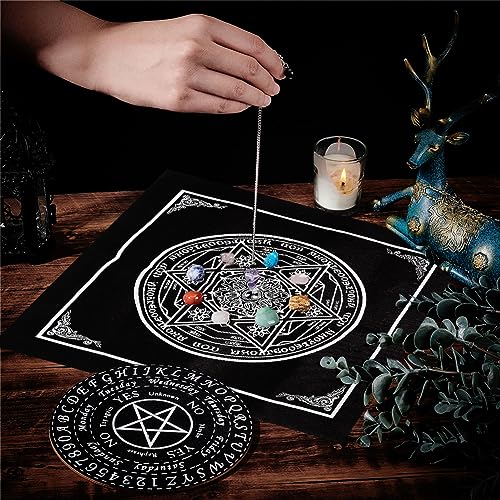 CRASPIRE Pendulum Board Star Wooden Dowsing Board Set Include 8 Chakra ...