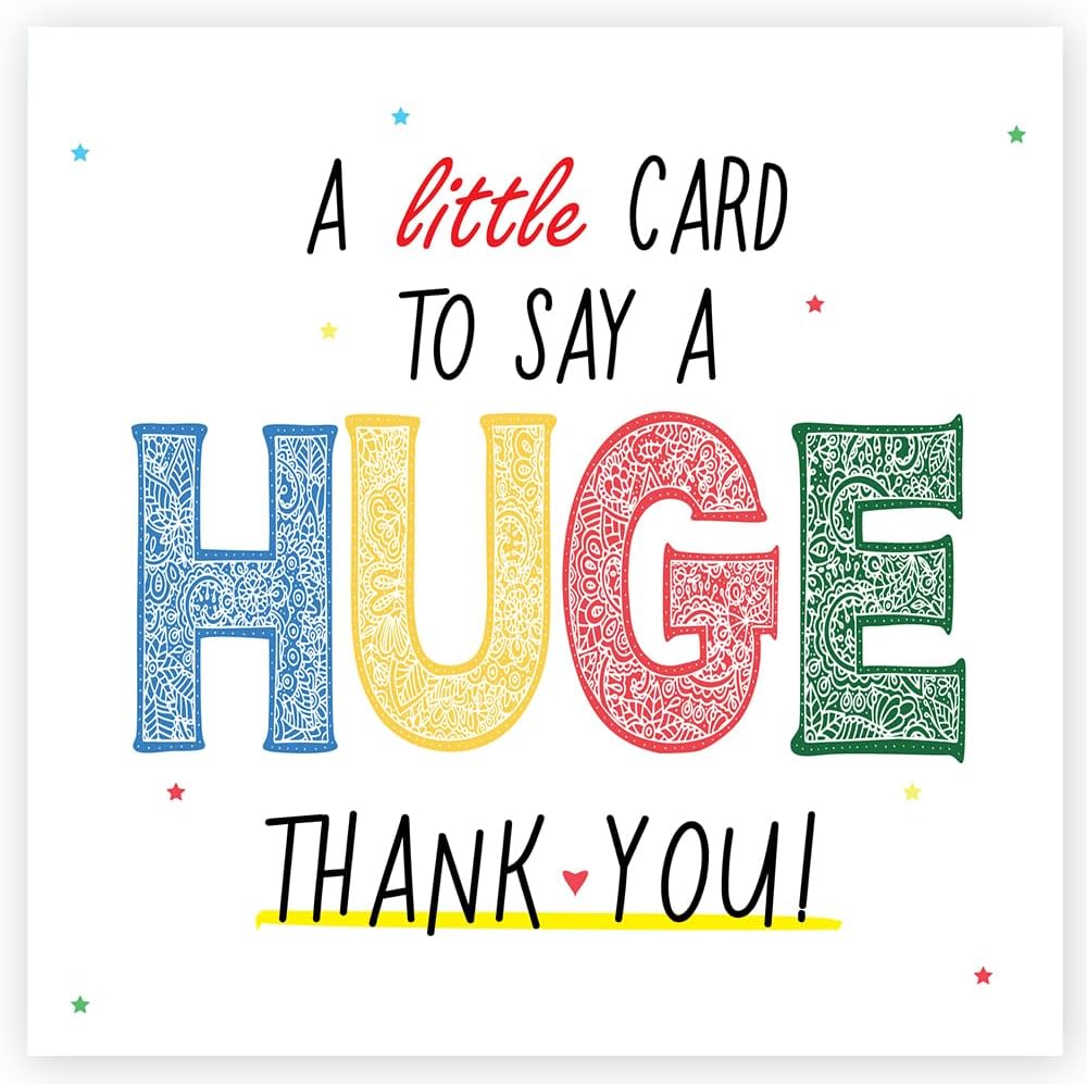 Thank You Card with Envelope | Premium Teacher Thank You Card | Huge ...