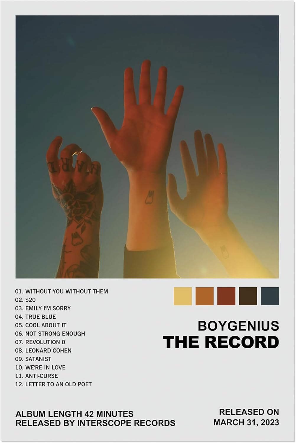 Amazon.com: Generic Band Boy-genius Poster Music Album Cover Poster Art ...