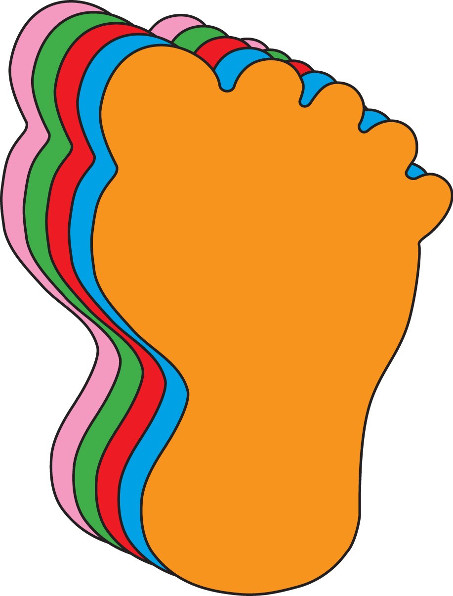 Amazon.com: Foot Large Assorted Color Creative Cut-Outs : Office Products