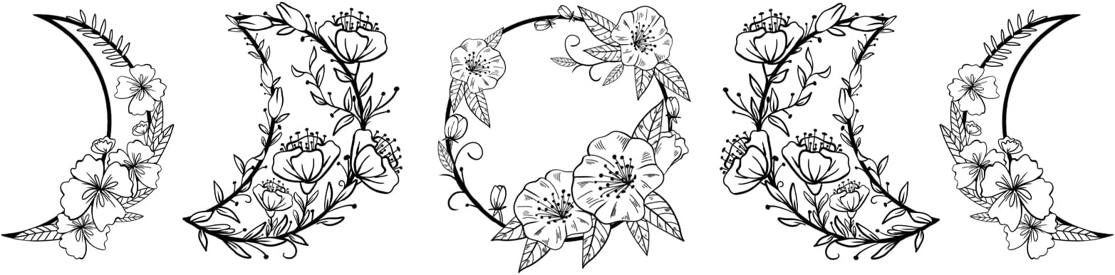 Amazon.com: HOMSFOU Moon Phase Wall Decals Removable Moon Decals ...