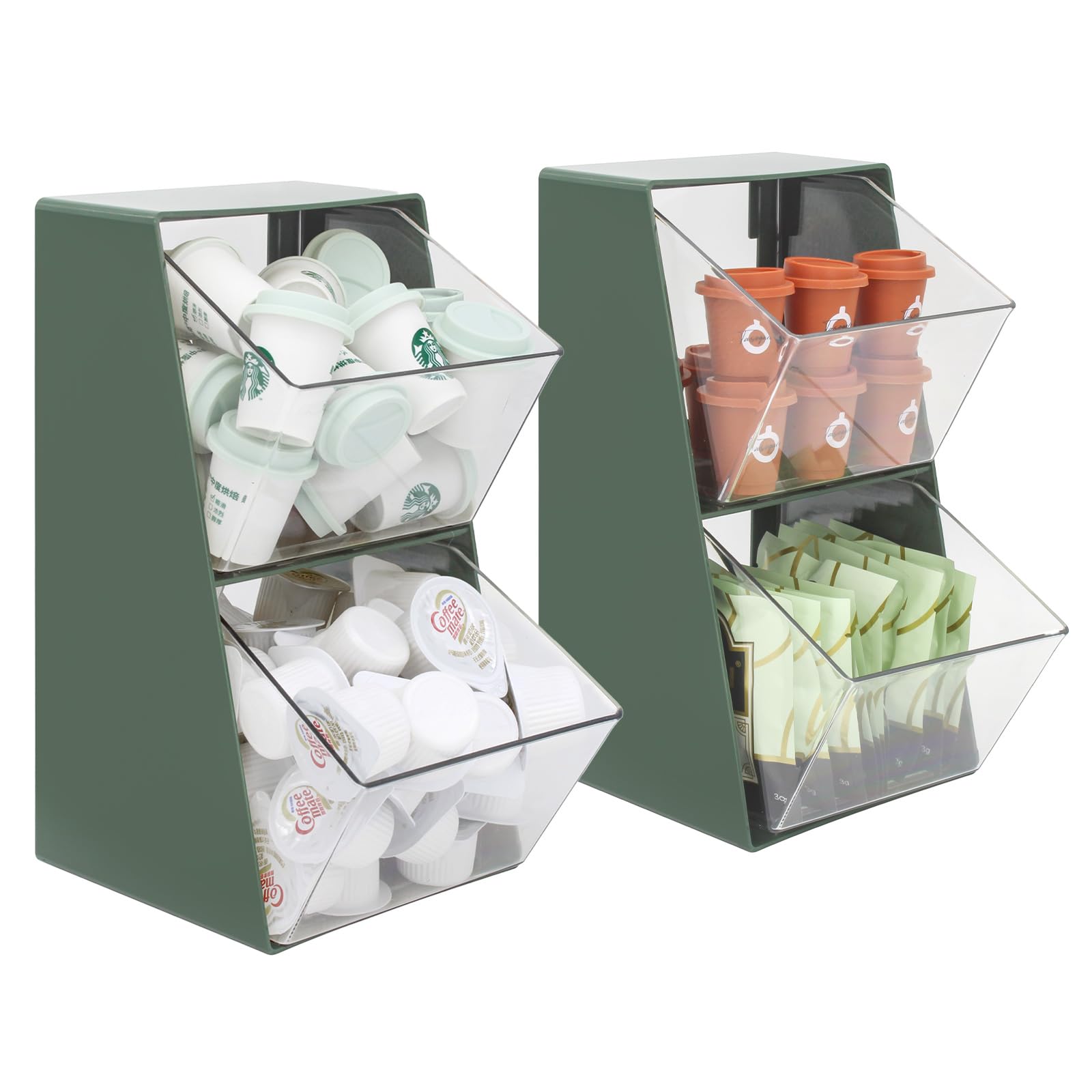 Amazon.com: 2 Pack Coffee Pod Holder K Cup Storage Coffee Bar Organizer ...