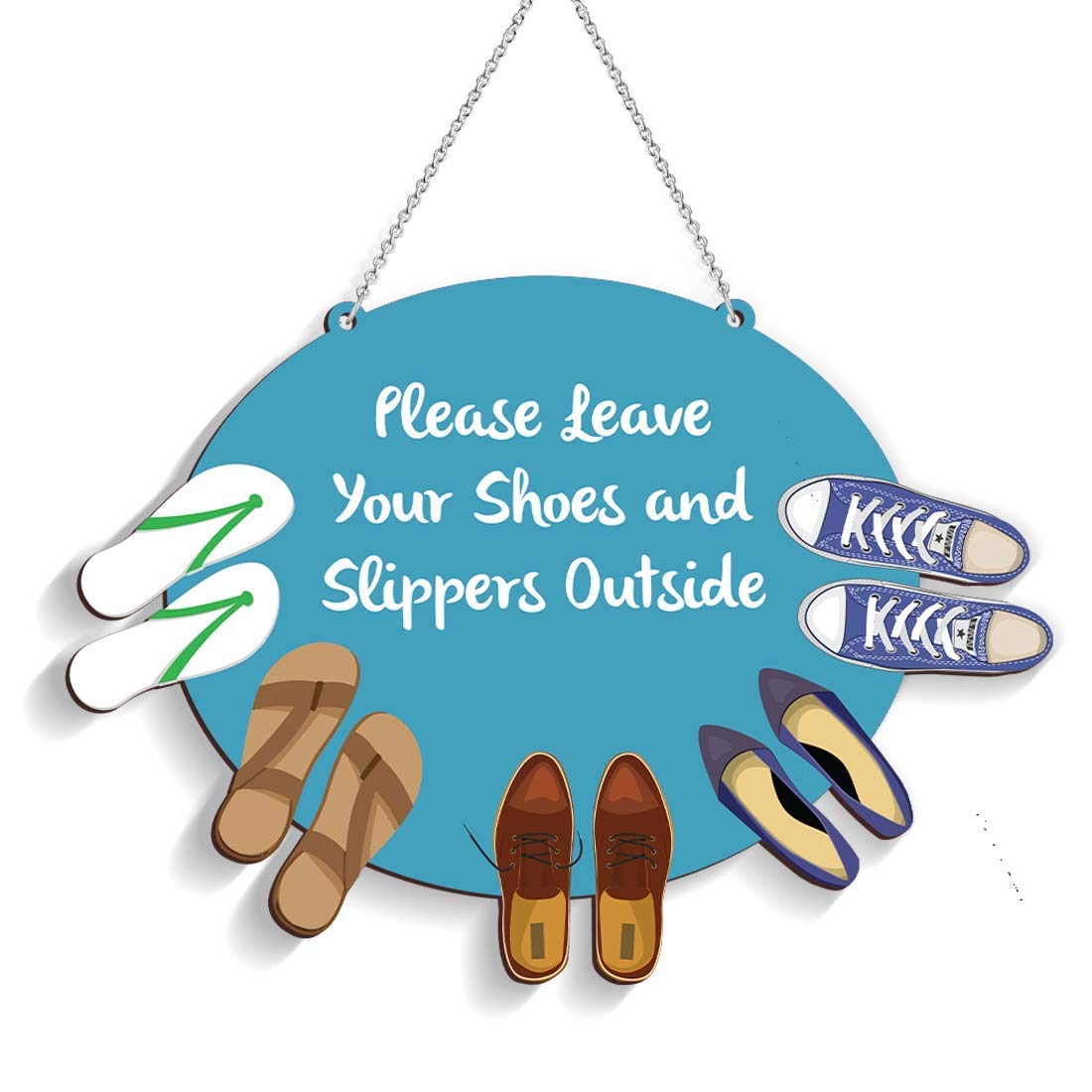 SIGNOOGLE Please Leave Your Shoes And Slippers Outside Acrylic 3D Board ...