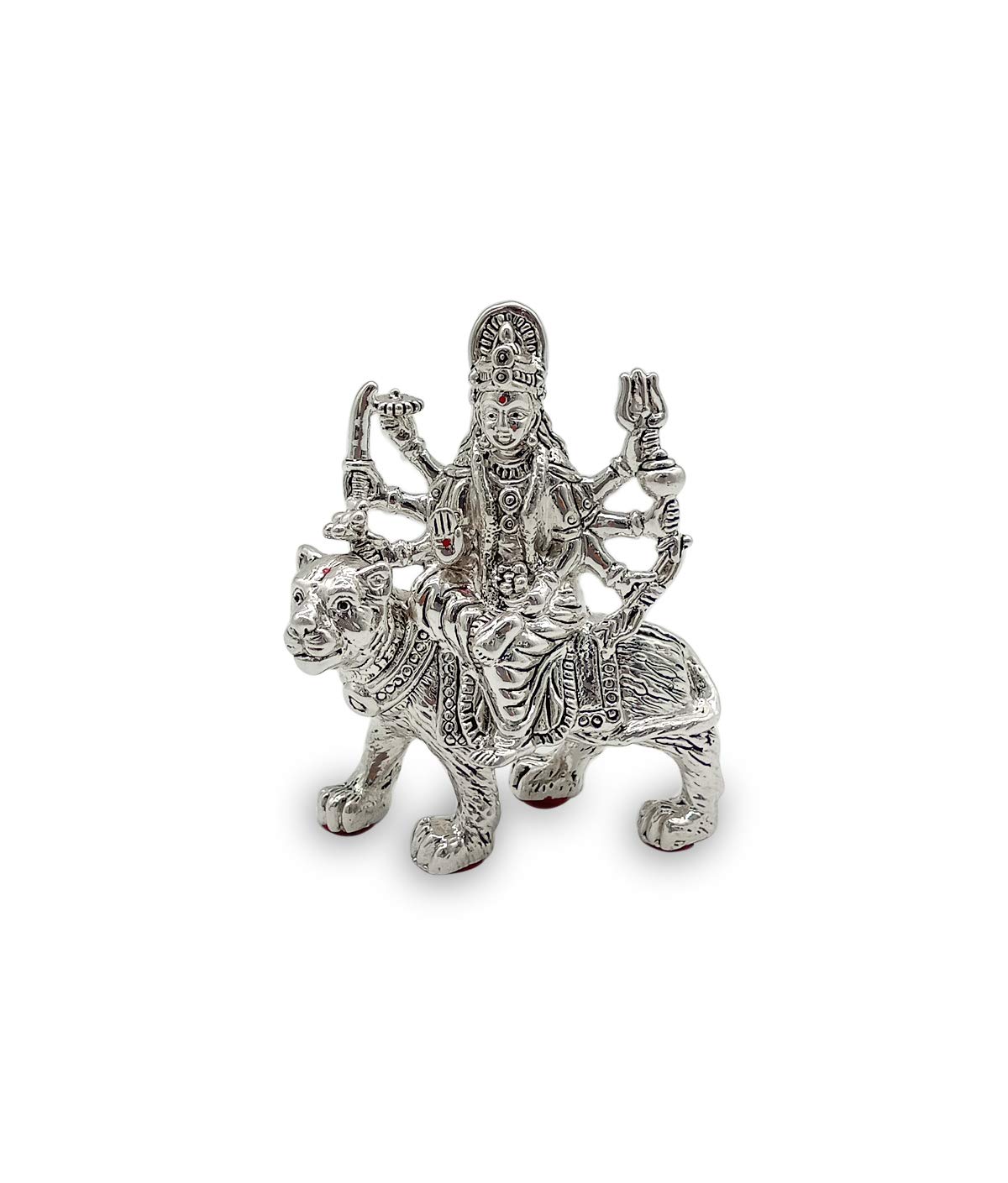MAA SILVER Pure Silver Maa Durga/Ambe Maa Sherawali Idol/Murti