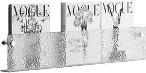 Amazon.com: Frosted Acrylic Magazine Rack Wall Mount, Brochure Holder ...