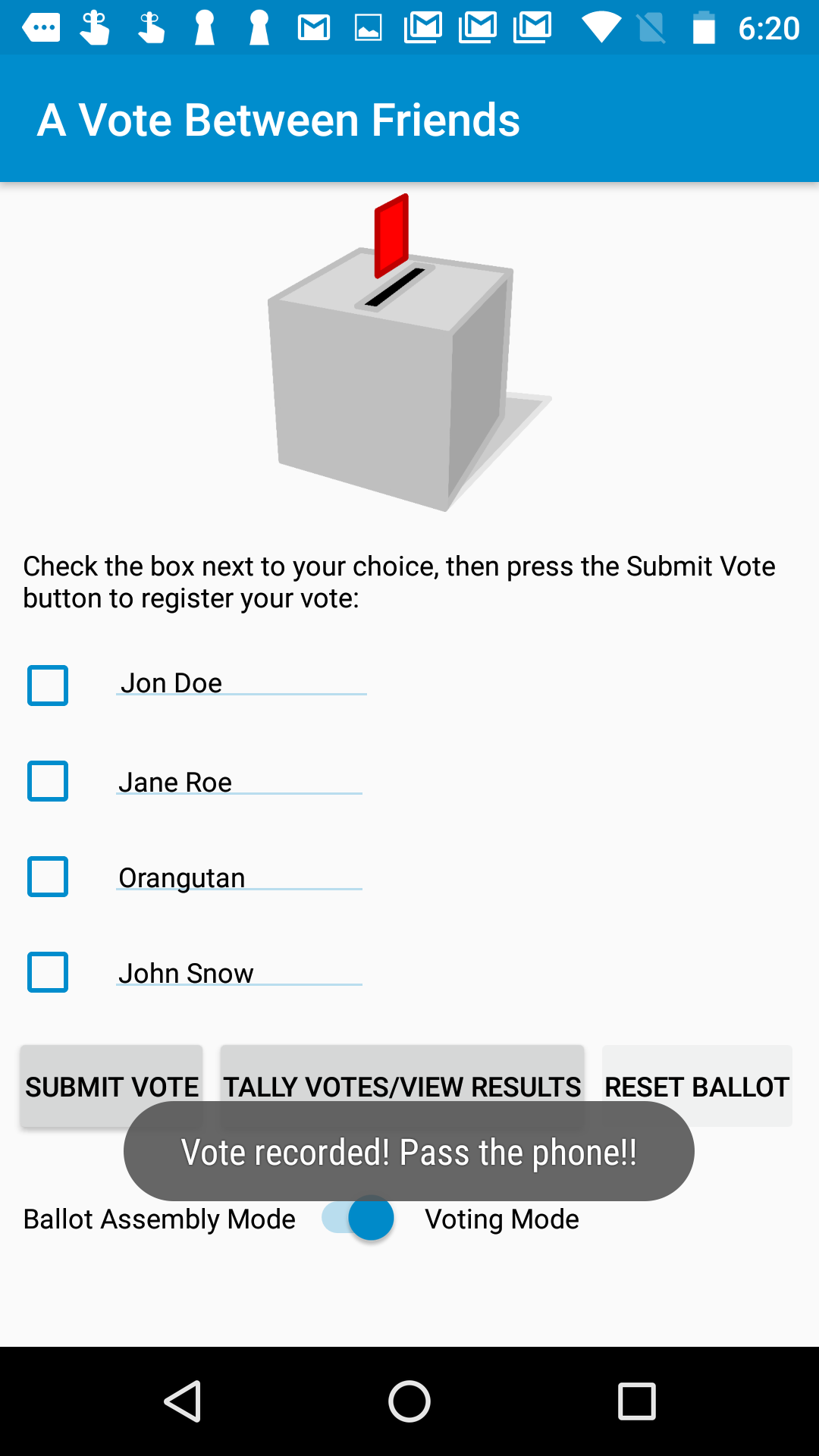 A Vote Between Friends - App on Amazon Appstore
