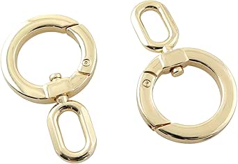 Amazon.com: Youliang 5PCS Round Carabiner Snap Clip, Key Ring Clip DIY ...