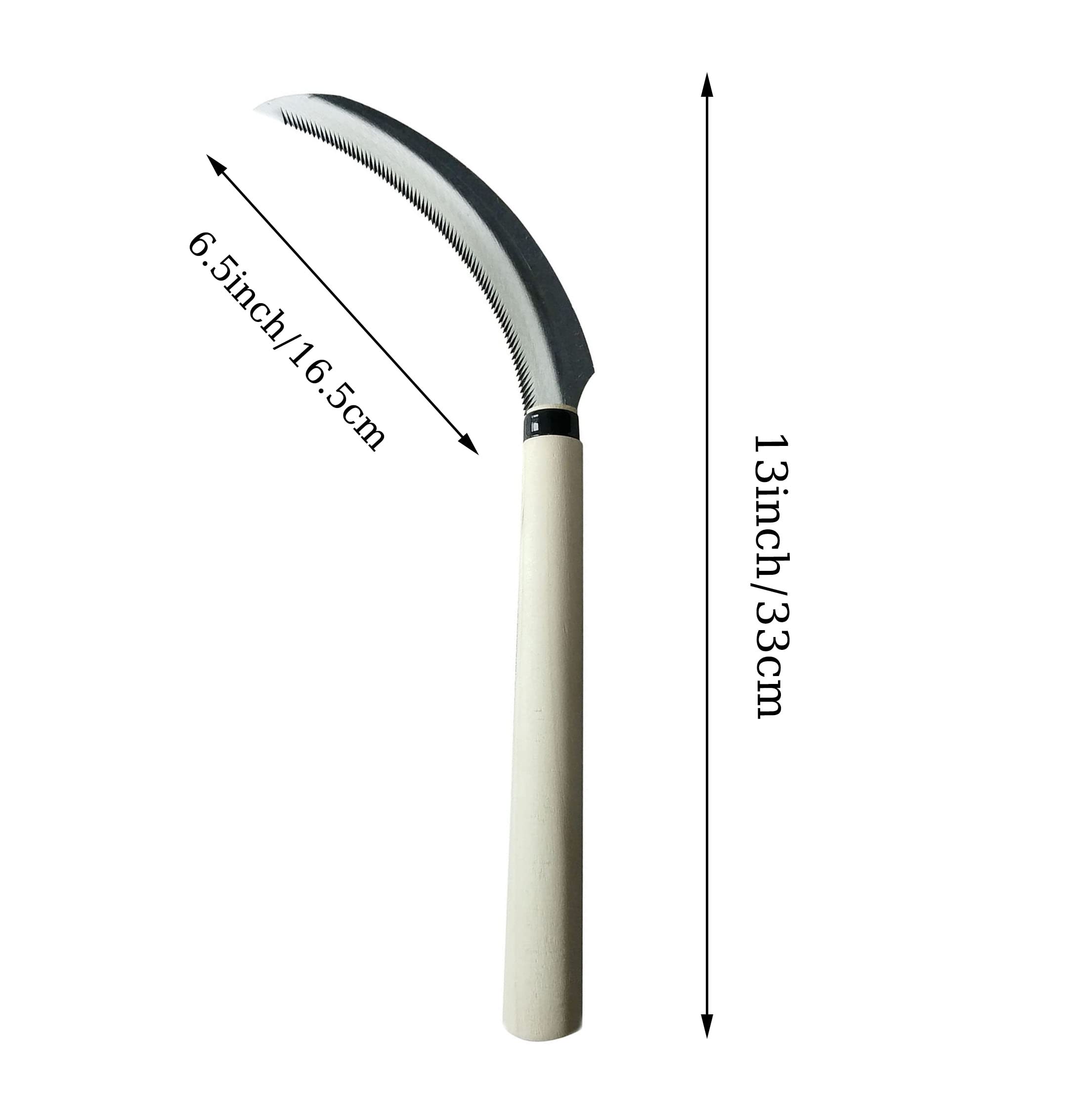 Snapklik.com : Grass Sickle Handheld Sawtooth Sickle Japanese Harvest ...