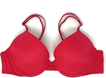 Victoria's Secret Pink Wear Everywhere Push-Up Bra 36C Red Solid at Amazon Women’s Clothing store