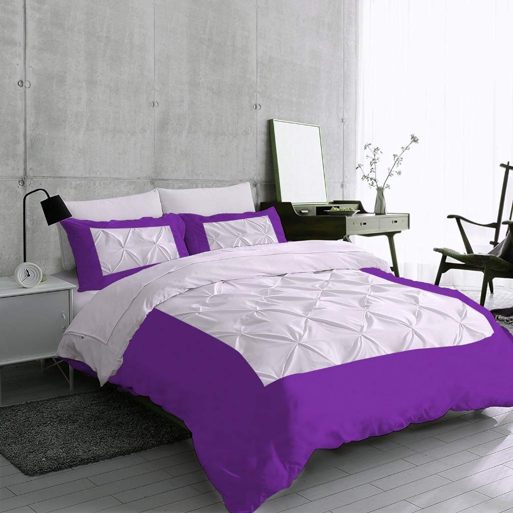 Buy Best Bedding Store 3PC 100 Egyptian Cotton Two Tone Pinch Pleated buy-best-bedding-store-3pc-100-egyptian-cotton-two-tone-pinch-pleated