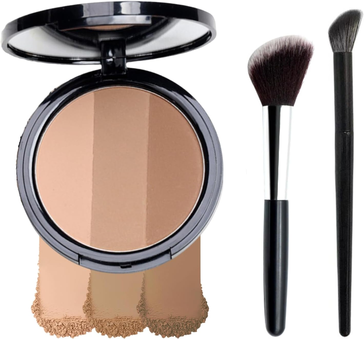 Amazon.com : 3in1 Face Contour Palette Powder, Face Bronze Powder ...