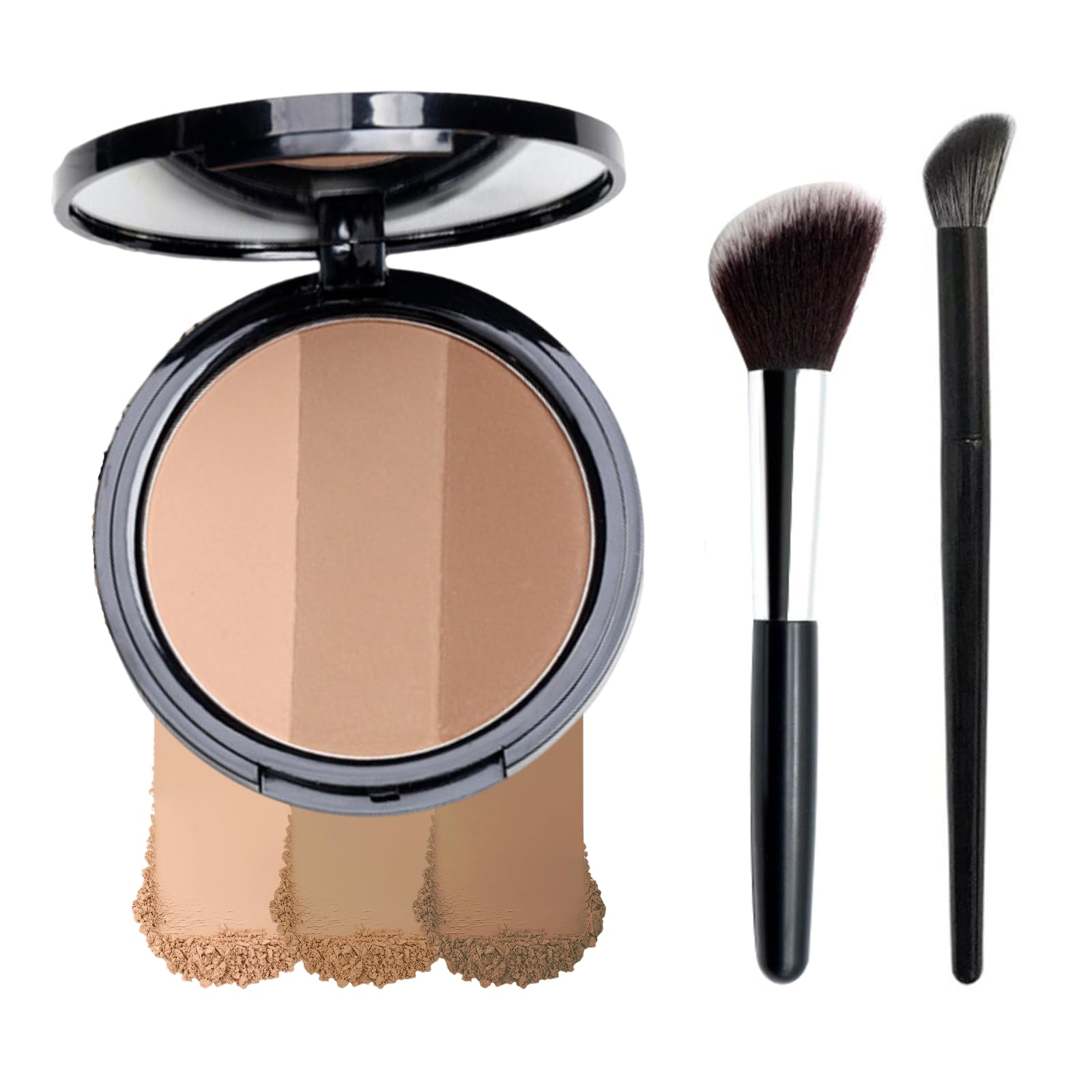 Amazon.com : 3in1 Face Contour Palette Powder, Face Bronze Powder ...