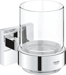 Grohe Start Cube Quickfix Crystal Glass with Holder, Chrome, 41097000: Buy Online at Best Price ...