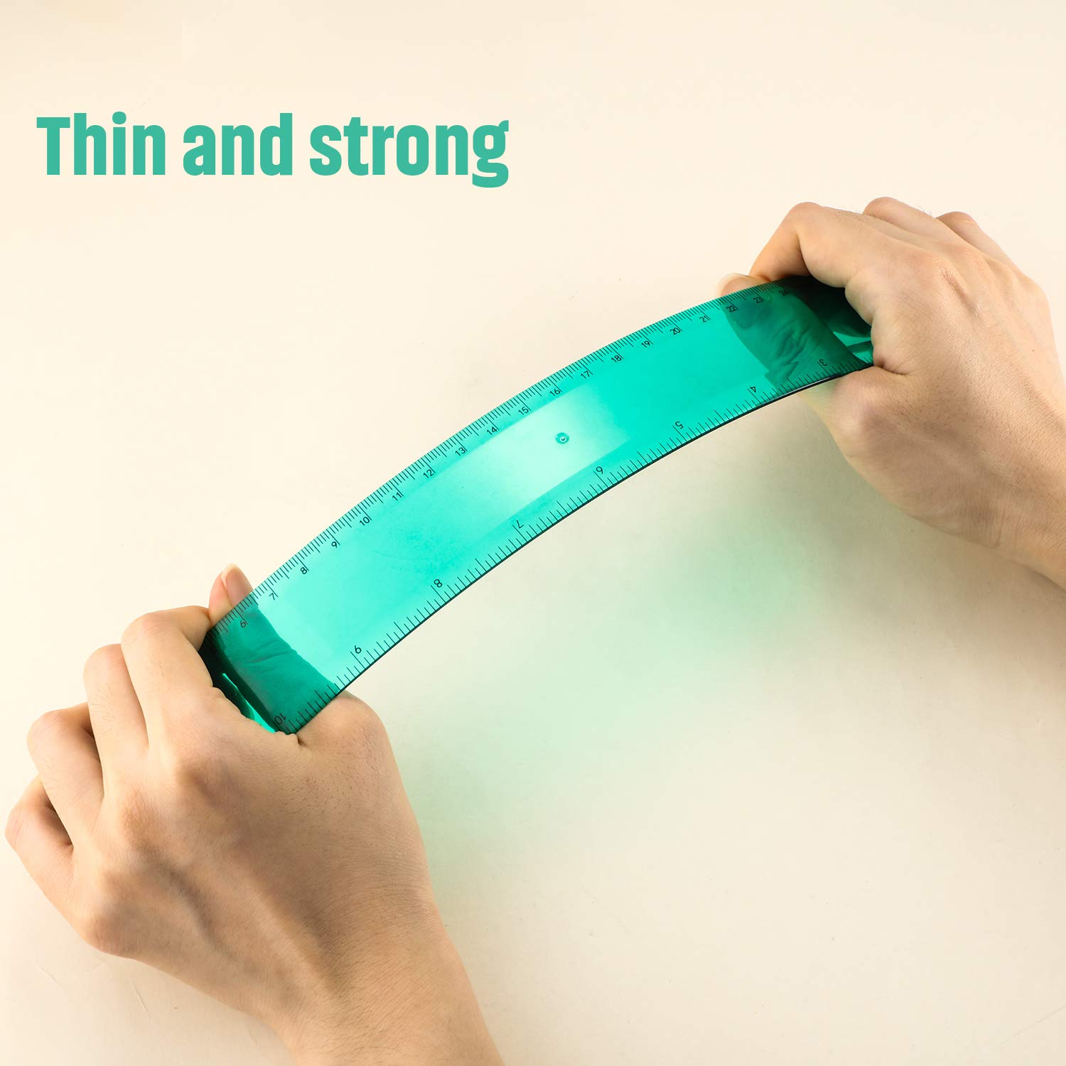 Snapklik.com : 2 Pack Plastic Ruler Straight Ruler Plastic Measuring ...